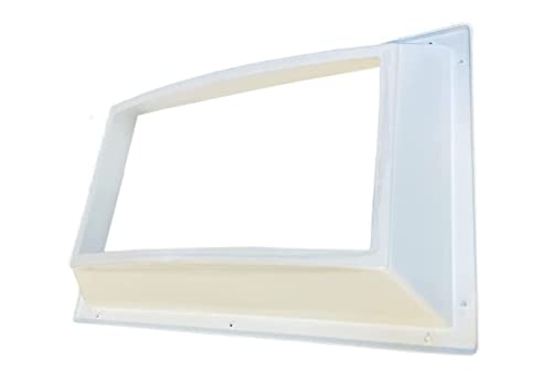 SCT RV Skylight Bundle - Clear Outer Dome 14" x 22", Flange 17" x 25" and Inner Dome with Window 14" x 22" + Dicor 501LSW-1 Lap Sealant