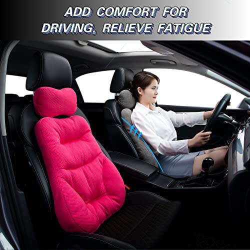 PYXAYS Lumbar Support Pillow for Office Chair Gaming Chair, car seat, Wheelchair, Back Cushion Lumbar Pillow Provide Back Support, Grey