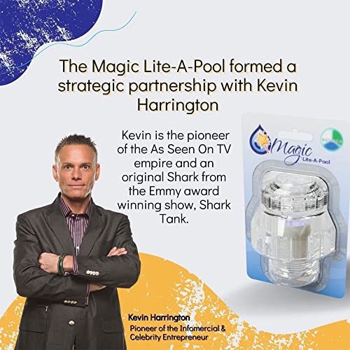Magic Lite-A- Pool | New and Improved | Jet with LED Lights Provide Mood Pool Lighting w/o Batteries | Powered by Pool Jets | No Tools Req’d Simply Screw in & Replace Your Standard 1.5” Jet Return