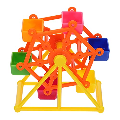 POPETPOP Ferris Wheel Bird Toy, Bird Food Leakage Toy, Parrot Foraging Toy, Pet Bird Plaything a Fun Activity for Smaller Birds
