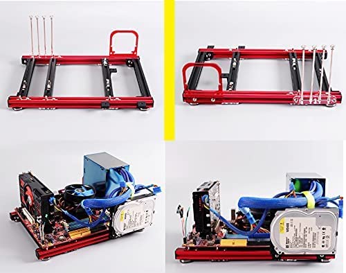 Matx Itx Pc Test Bench Open Air Pc Case Micro ATX Case Bracket Aluminum DIY Bare Frame,Matx Test Bench Creative Personality DIY Chassis Bracket Open Chassis,Bench Case Motherboard Stand