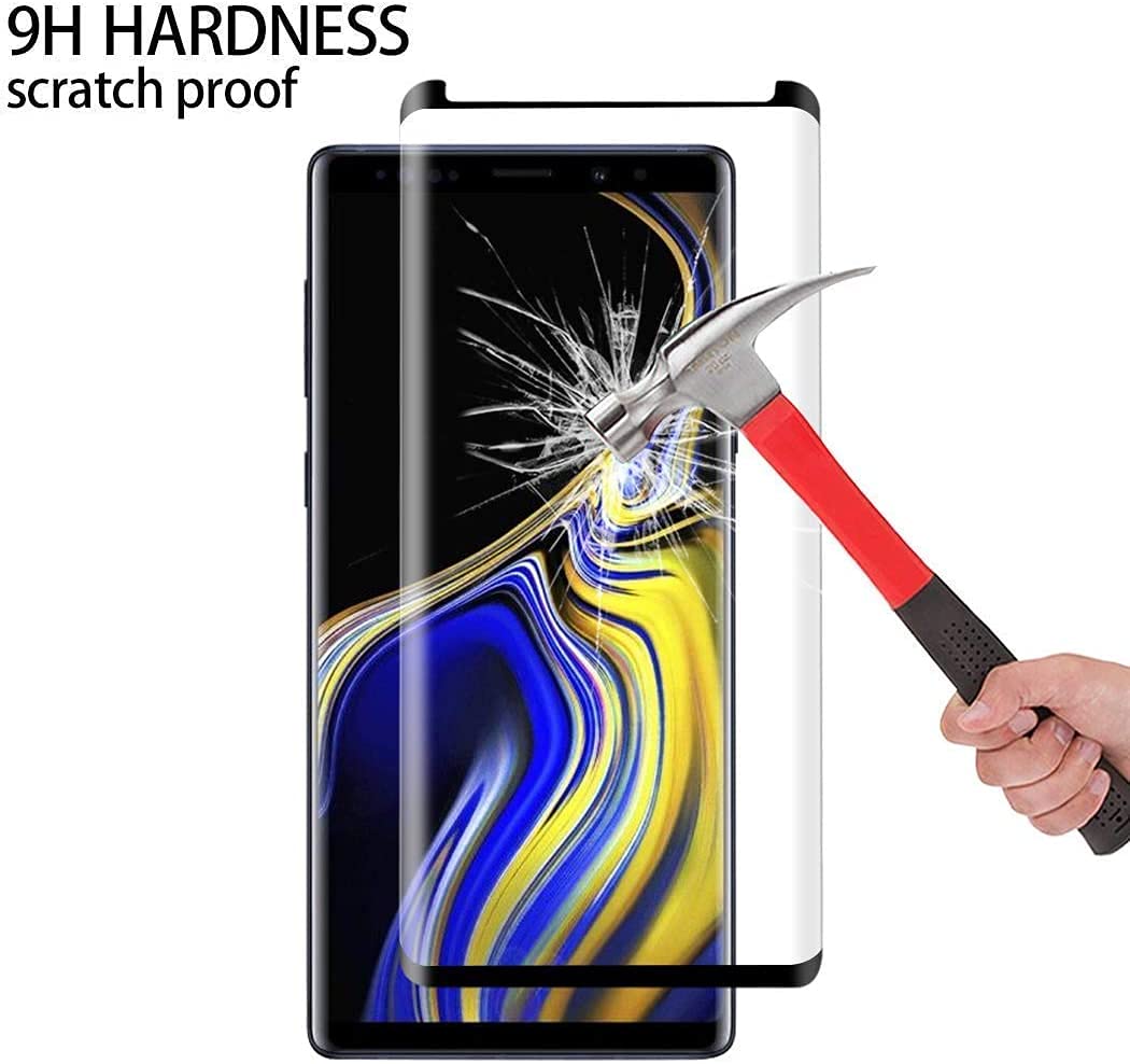 Micger Galaxy Note 9 Screen Protector 【2+2 Pack】 With Camera Lens Protector 3D Glass Curved Full Coverage 9H Hardness Tempered Glass Screen Protector for Samsung Galaxy Note 9