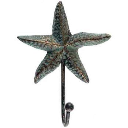 Starfish Metal Wall Hook Wall Hook Nautical Home Decoration 5 Inch Width