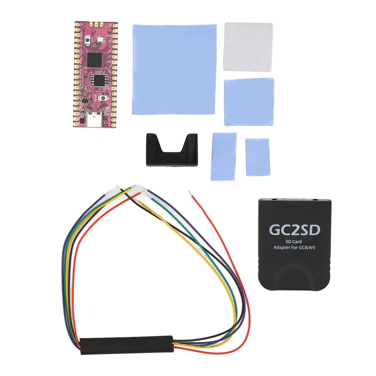 Microcontroller Board, Professional Dual Core 512GB Memory Maximum USB C Interface Low Power Consumption Microcontroller Module Compact for Game Console (Black)