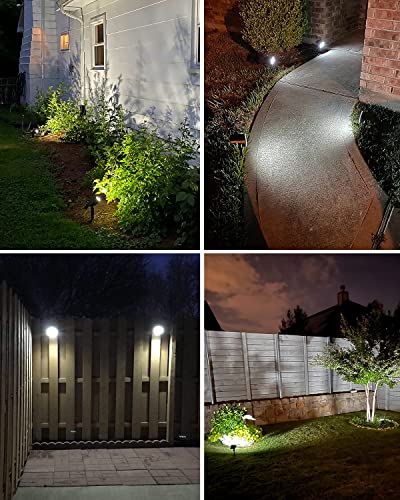 LOTMOS 6 Pack Solar Landscape Spotlights Outdoor, [48 LED/3 Modes] 2-in-1 Solar Spot Lights Outdoor, Auto On/Off IP67 Waterproof Solar Powered Wall Lights for Front Door, Backyard, Garage, Deck…