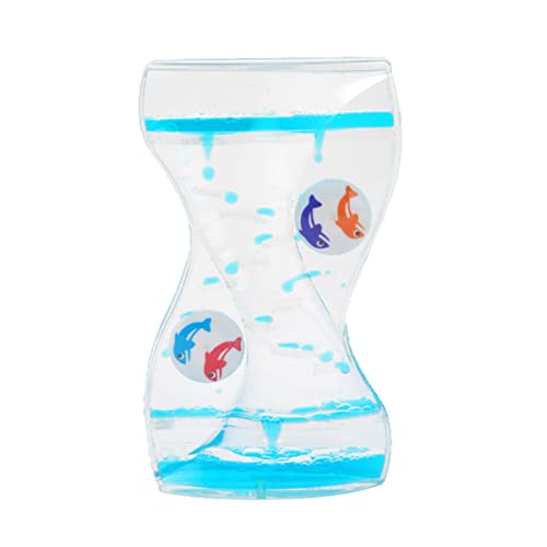 Liquid Timer,Moving Drip Oil Hourglass,Liquid Motion Bubbler Timer,Stress Relief Timer Toy, Time Management for Kitchen Daily Classroom Game Home Office,Orange