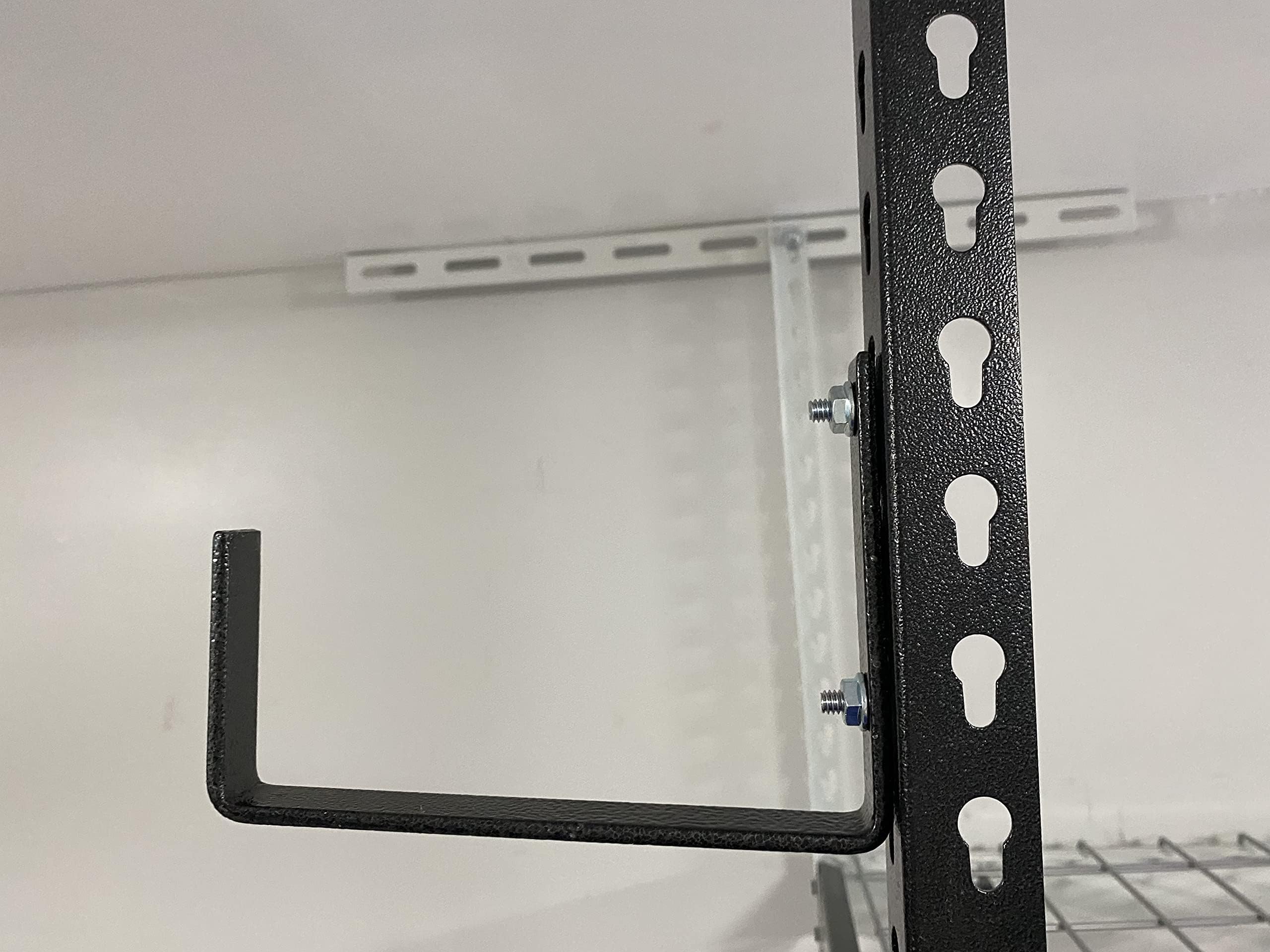 RACK YOUR GARAGE Overhead Rack Hooks for Hanging from Ceiling Rack and Wall Shelving Deck, Heavy Duty Mixed Pack Hooks - Gray (Set of 8)