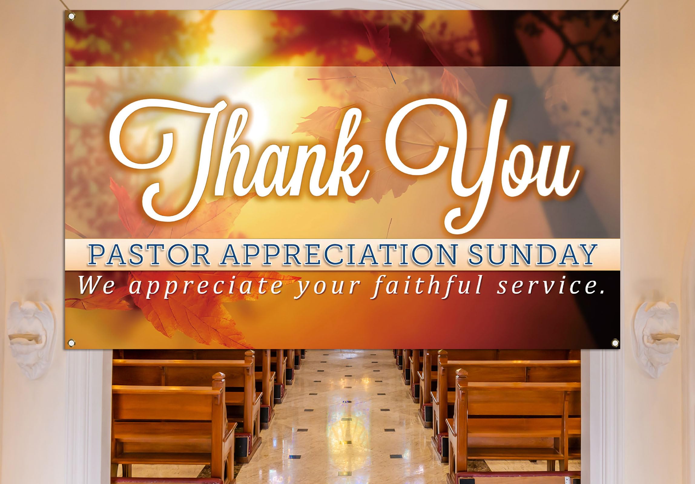 Nepnuser Thank You Pastor Photo Booth Backdrop Pastor Appreciation Month Sunday Decoration Church Farmhouse Wall Decor-5.9×3.6ft