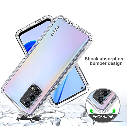Pzwoxukhov Case for Oppo A74 4G CPH2219 / A95 4G CHP2365 CPH2365 / Reno6 Lite CPH2365 Case Cover,high Transparency,Gradient Color,Anti-Drop Shock Absorption Case Blue