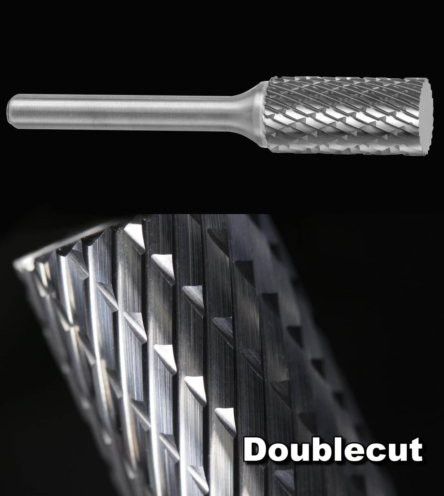 Mars-Rock Carbide Burr Set 1/4" Shank 10PCS w/Wood Base Die Grinder Bits Rotary Rasp File for Metal Welds Concrete Stone Wood Plastic Carving Cutting Chamfering Grinding Engraving Porting Trimming
