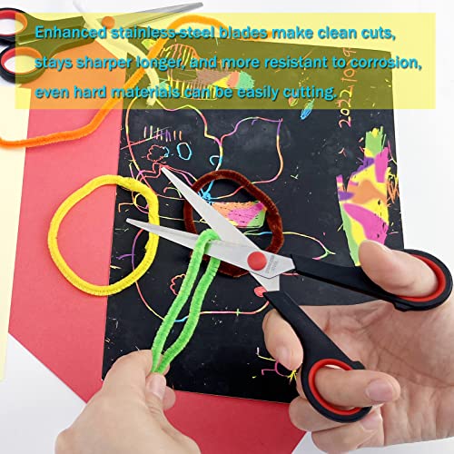Scissors all Purpose Office Student Scissors 7 Inch Ultra Sharp Shears Comfort-Grip Handles Household Scissors Bulk Sturdy Sharp Craft Supplies - Pack of 12 Right/Left Hande