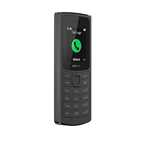 Nokia 110 4G Dual-SIM 48MB ROM + 128MB RAM (GSM Only | No CDMA) Factory Unlocked 4G/LTE Cell-Phone (Charcoal) - International Version
