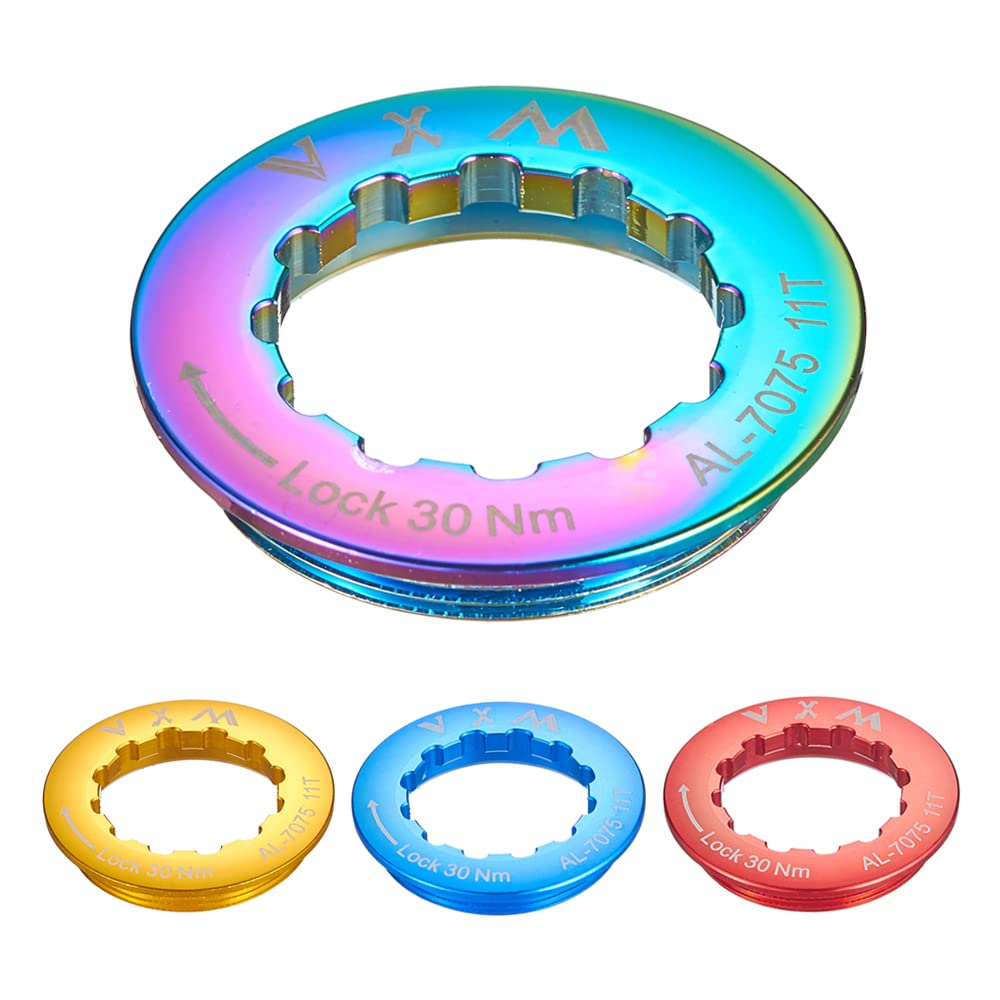LWITDOG Bike Cassette Lockring CNC Aluminium for 7-11 Speed Mountain Bike,Road Bike Cassette (Gold)