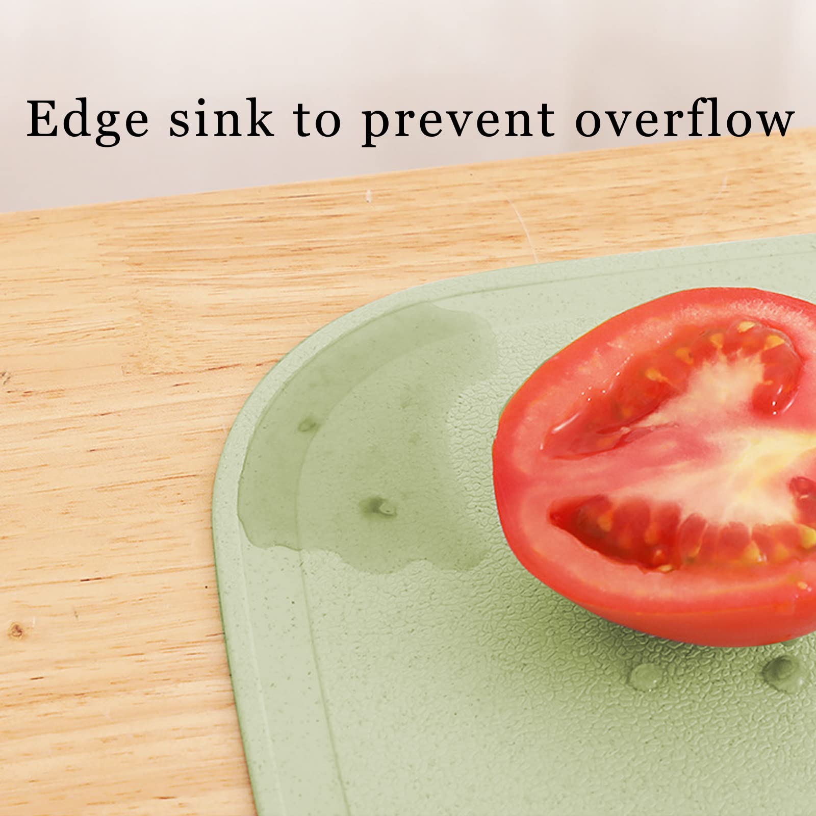 Kitchen Organic Bamboo Cutting Board with Easy Grip Handle,BPA Free Food Safe Wheat straw PP material Cutting Board combination. chinese Cutting Board