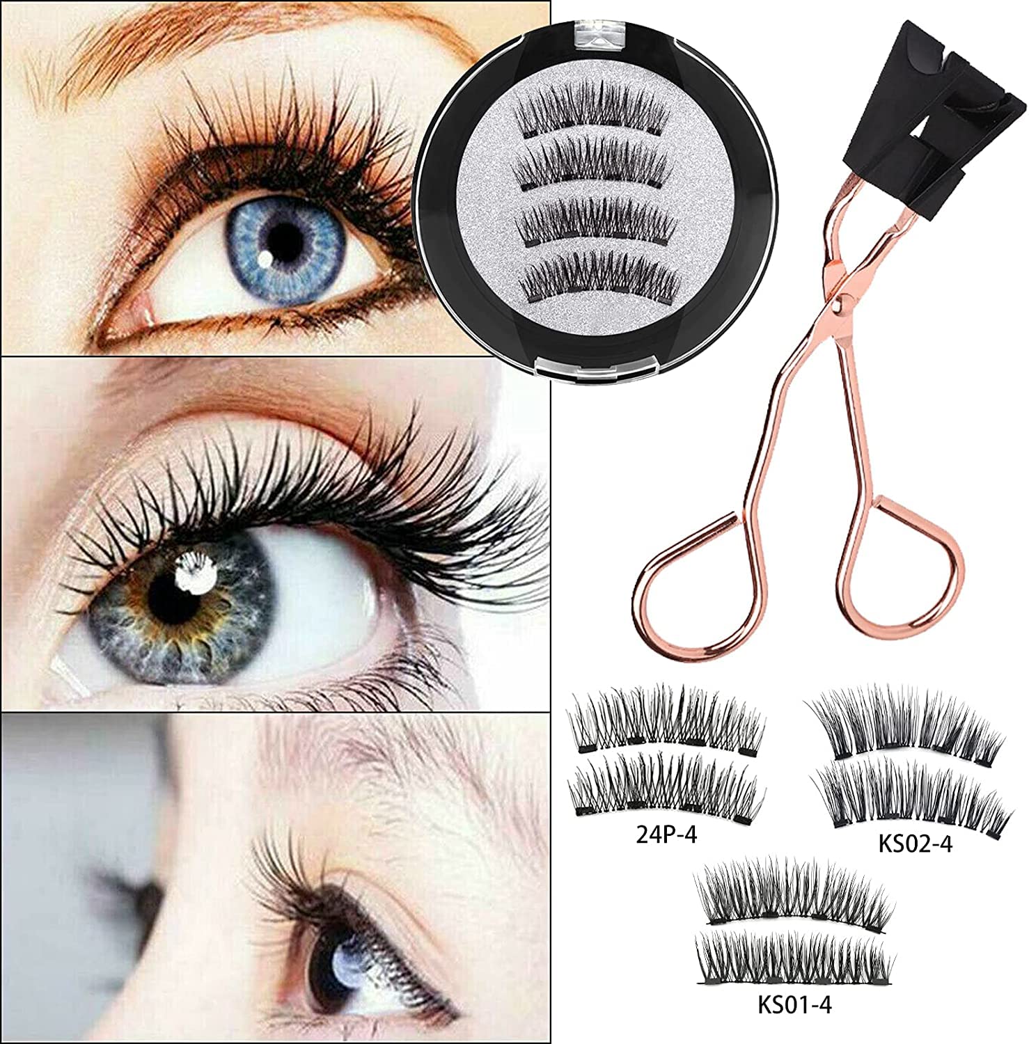 Magnetic Eyelashes, 3D False Eyelashes, Natural Artificial3456456