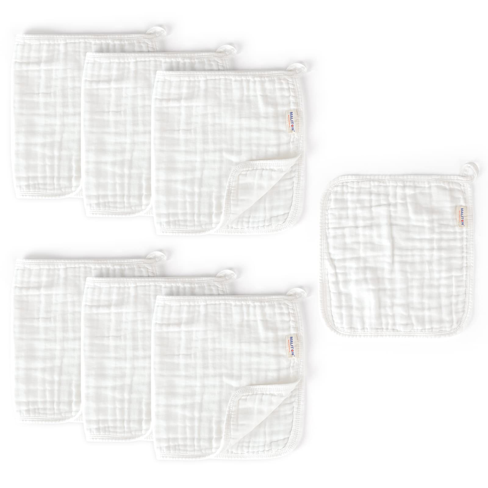 Maliton Baby Diaper Caddy Organizer and Muslin Burp Cloths for Baby 6 Pack Large 20''x10''