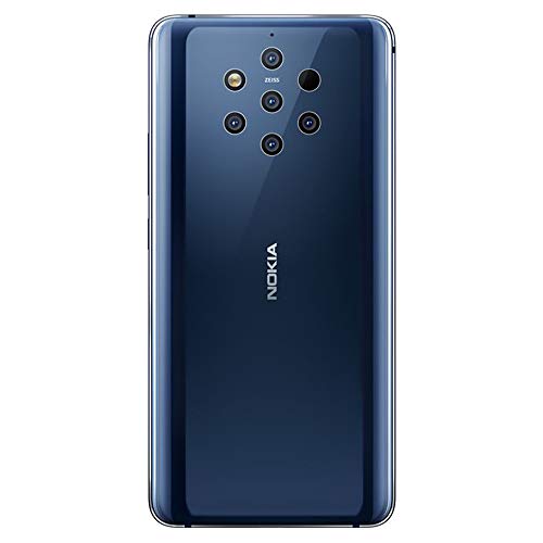 Nokia 9 PureView - Android 9.0 Pie - 128 GB - Single Sim Unlocked Smartphone (at&T/T-Mobile/Metropcs/Cricket/H2O) - 5.99" QHD+ Screen - Qi Wireless Charging - Midnight Blue - U.S. Warranty