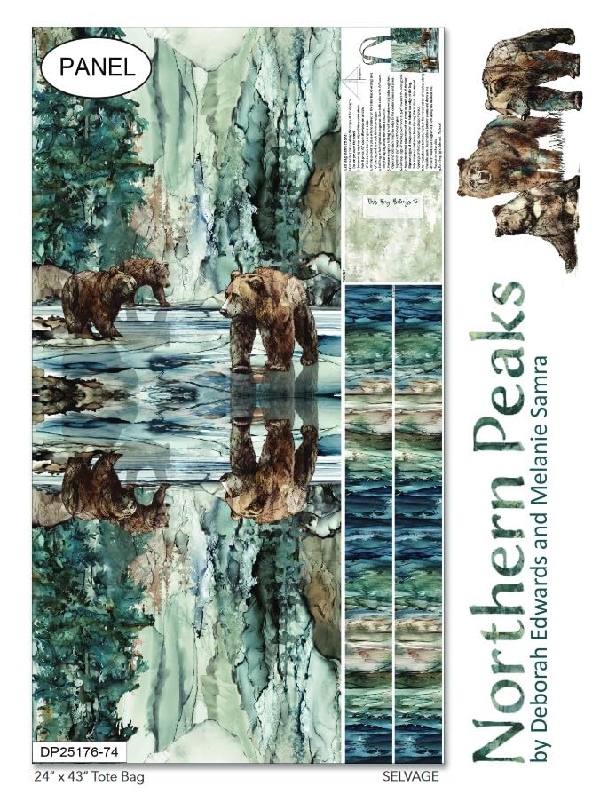 Northcott Northern Peaks Rock Face, Fabric by The Yard (Light Brown)