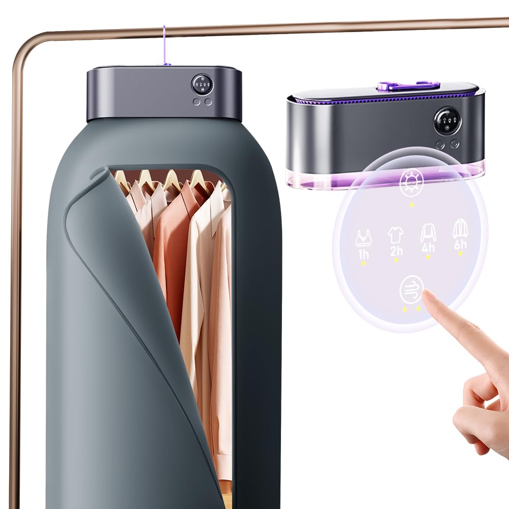 Mishcdea Portable Clothes Dryer Mini Clothes Dryer Save Space Folding Compact Dryer Machine With Dry Bag For Laundry Electric Portable Dryer For Camping ，Business Trip， Travel ，Home And Apartment