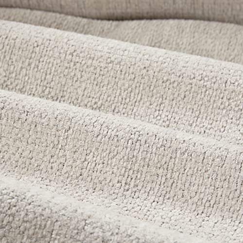 PaPaJet Deep Seat Comfy Sofa-Contemporary Chenille Sofa Couch, 3 Seater Sofa for Living Room-Oversized, Beige