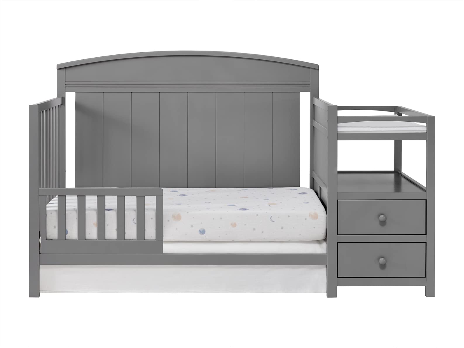Oxford Baby Pearson Crib to Toddler Bed Guard Rail Conversion Kit, Dove Gray, GreenGuard Gold Certified