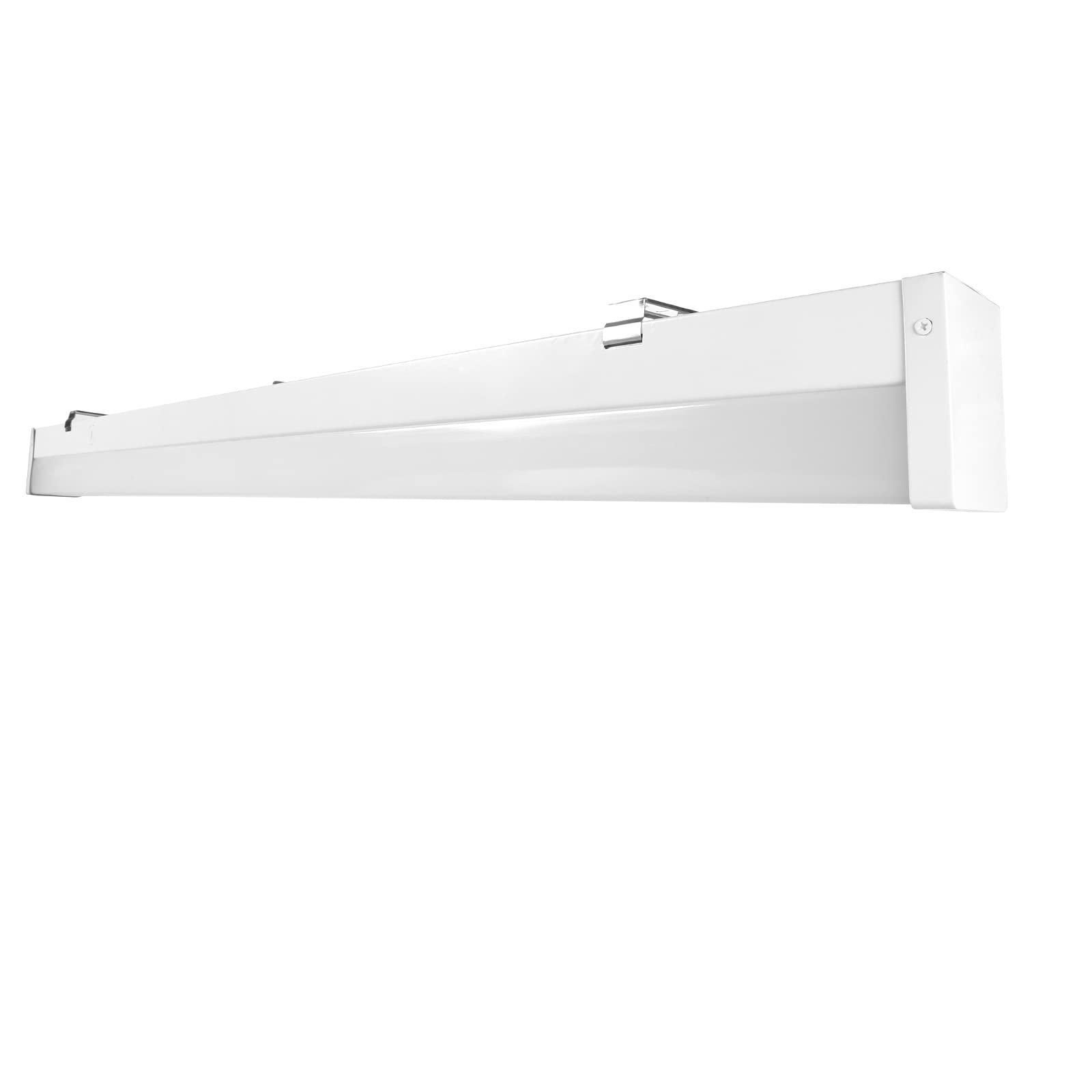 Led Shop Light 4f,Led Ceiling Strip Light Fixture with 3 Wattages/3 Lumens/3 CCT Selectable,4 Foot Led Lights LED Wrap Light Fixtures Ceiling Mount/Hanging Garage Lights/Office Ceiling Light,1Pack