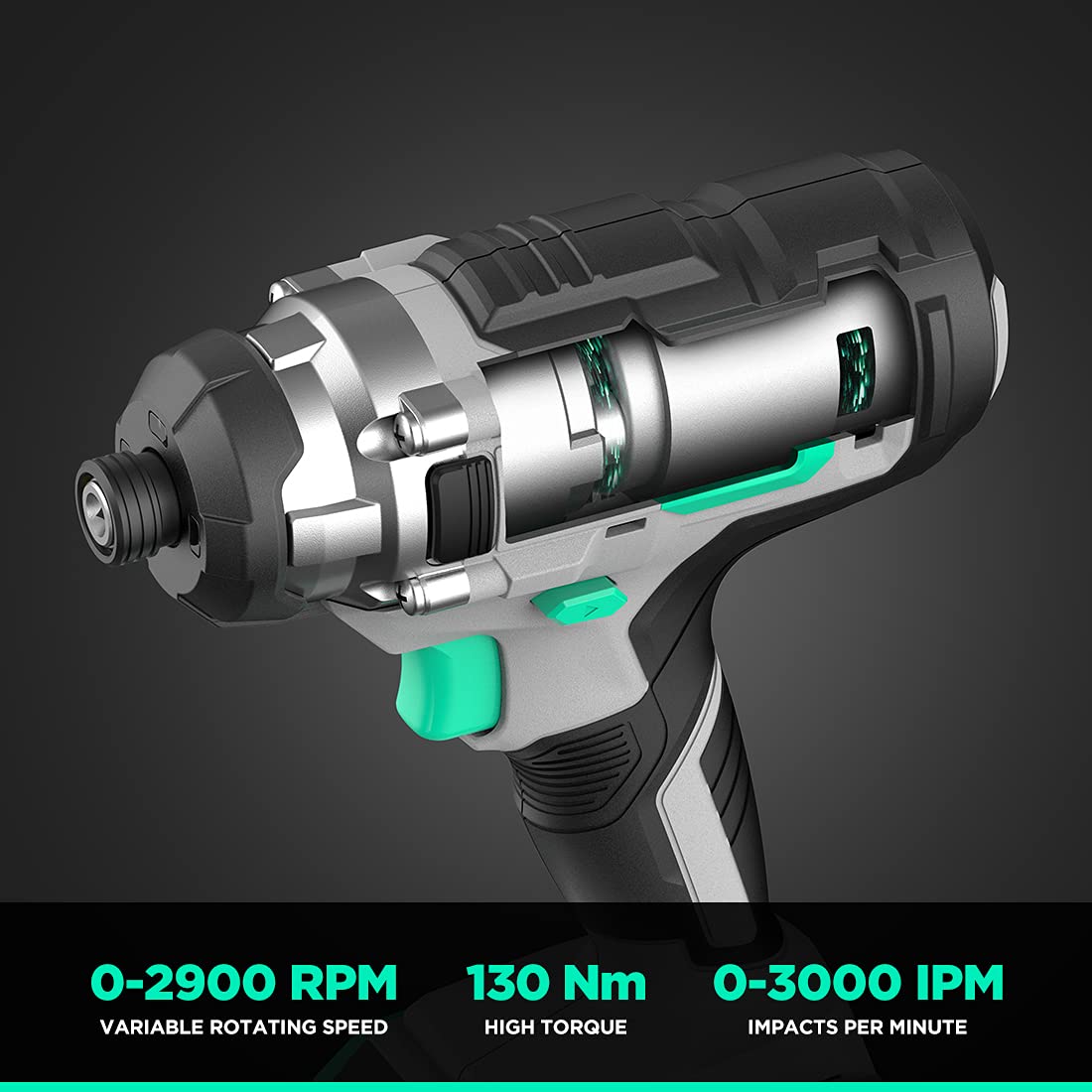 Litheli 20V Cordless Drill Combo Kit, 220 In-lbs Drill Driver and 1150 In-lbs Impact Driver with 2 x 2.0 Ah Batteries and 2 x 1H Fast Chargers, Pack of 2
