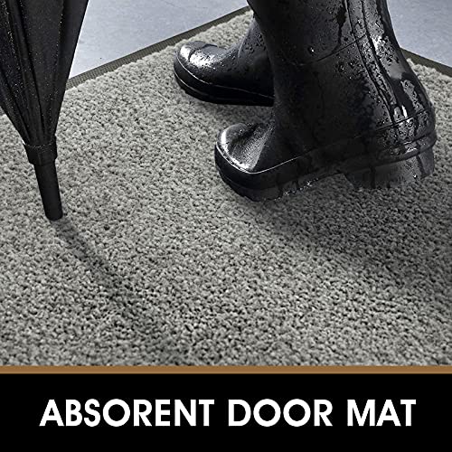 MATALL Home Entrance Door Mats - 29.5βx17β Washable Non-Slip Entryway Mat Inside Outside Welcome Mat for Front Door, Back Door, Patio, House Entry, Grey