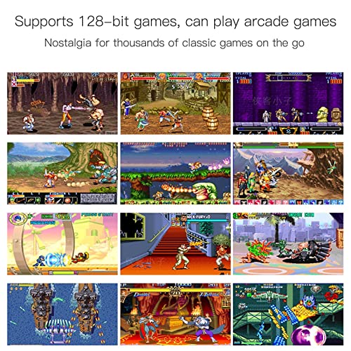 New 4.3" Full Color High-Speed Crisp TFT Widescreen Video Game Console Built-in 10000 Games, with Mini 5P USB, 3.5mm AUX Earphone Output/TV Output, TF Card Holder(Black)