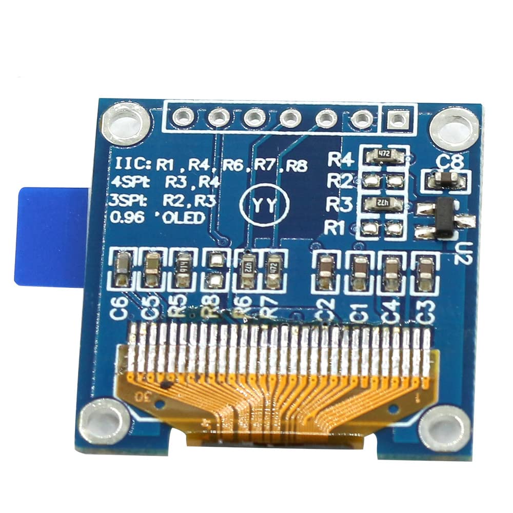 Mustpoint 2X OLED LCD Display 0.96" SSD1306 7PIN 128X64 DC 3V-5V Serial DIY Module for Arduino (Blue)