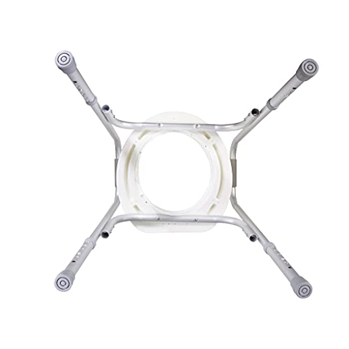 PCP Raised Toilet Seat and Safety Frame (Two-in-One), Adjustable Rise Height, Secure Elevated Lift Over Bowl, Made in USA, Regular