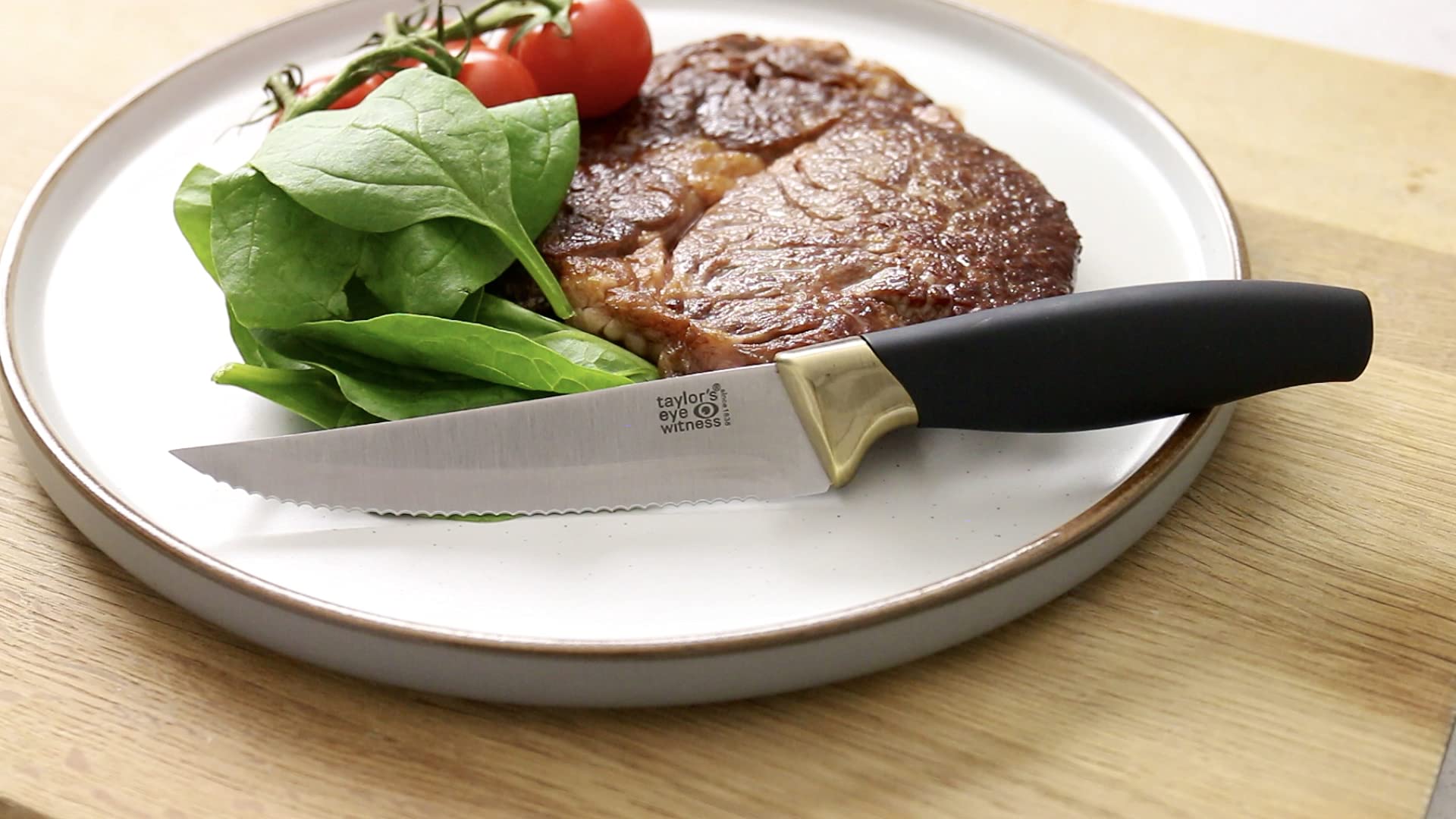 Taylors Eye Witness Knife Steak Set of 4 Brooklyn Brass