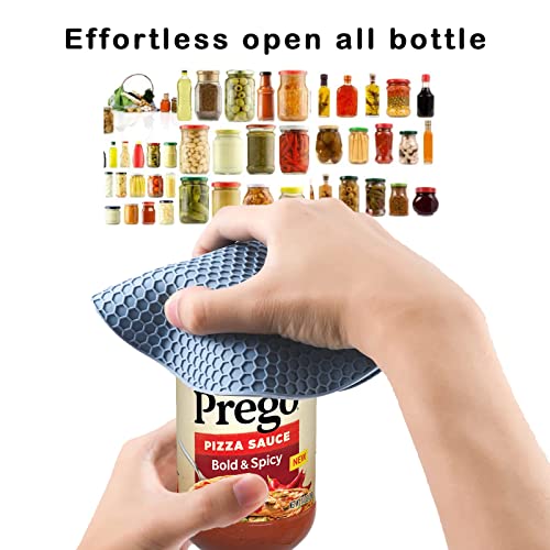 Large Jar Opener Gripper Pad 4PCS, Jar Opener for Seniors with Arthritis&Weak Hands,Bottle Opener,Non-Slip Jar Lid Opener Kitchen Coasters Heat Insulation Pad