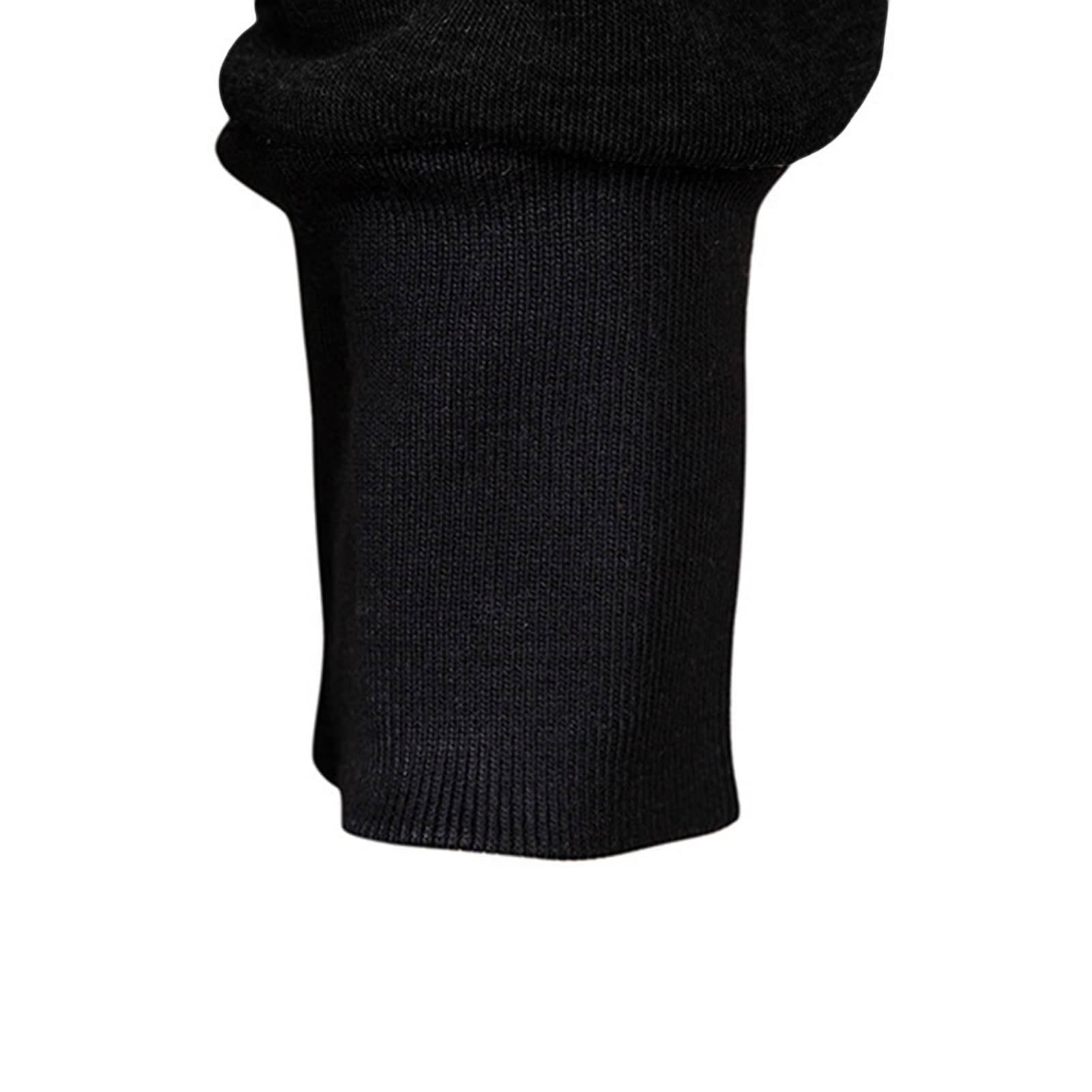 Maiyifu-GJ Men Gothic Turtleneck Hooded Sweatshirt Casual Hip Hop Long Length Hoodies Loose Fleece Drawstring Pullover Hoodie (Black,X-Large)