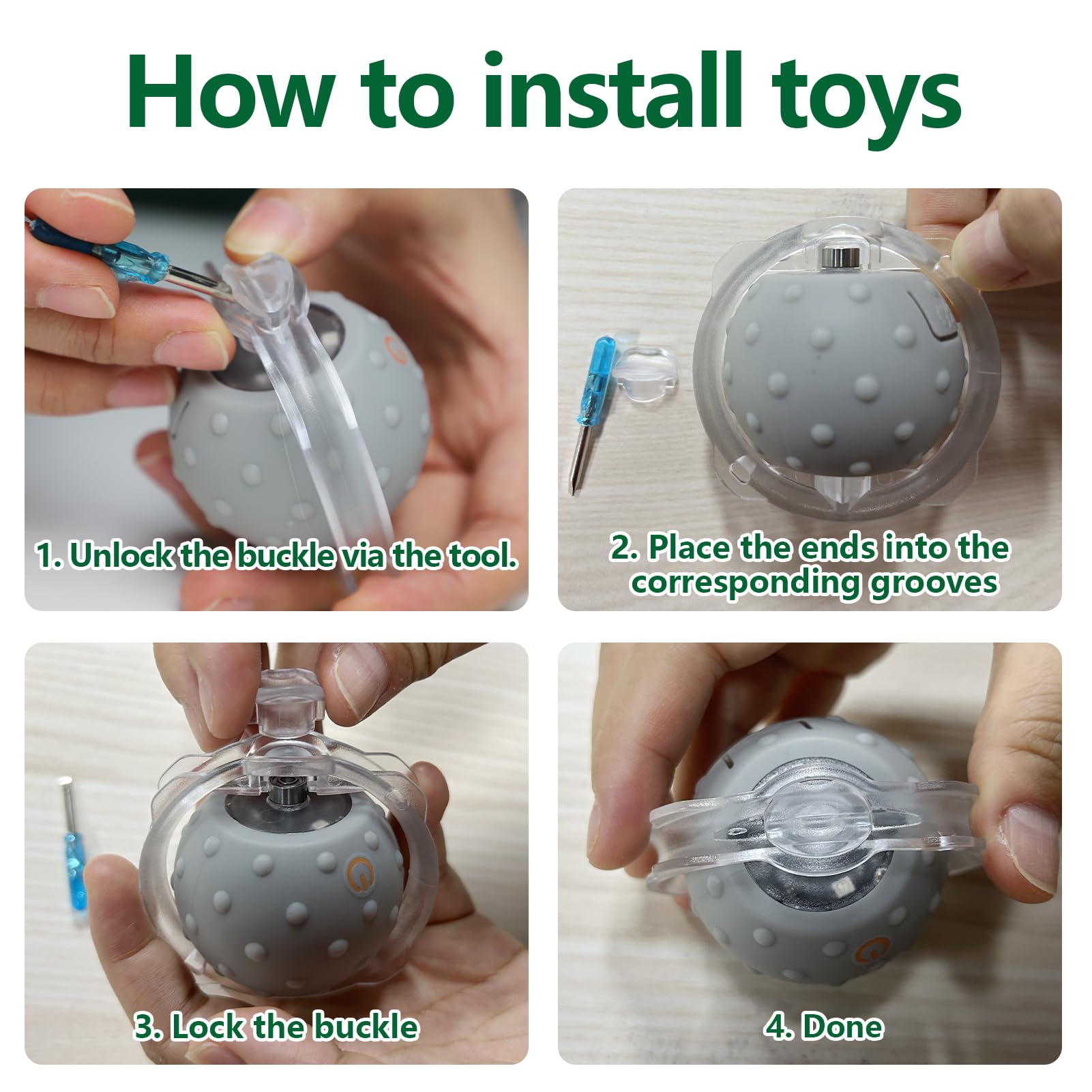 Sofolor Motion Activate Interactive Cat Toys - Automatic Moving Ball Toys for Indoor Cats, Self Rotating Ball with Lights, Electric Cat Mice Toys, USB Rechargeable, Auto On/Off