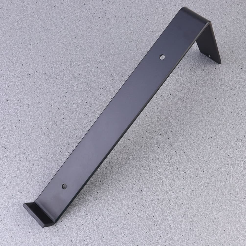 Shelf Brackets Wall Shelves 2pcs Iron Wall Bracket Heavy Duty Z-Shaped Load Bearing Frame Wall-Mounted Baffle Bracket Support for Floating Shelf Brackets Black 23cm