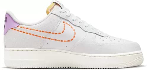 Nike Women's Air Force 1 '07 SE Shoes, White/Safety Orange Sail, 8.5