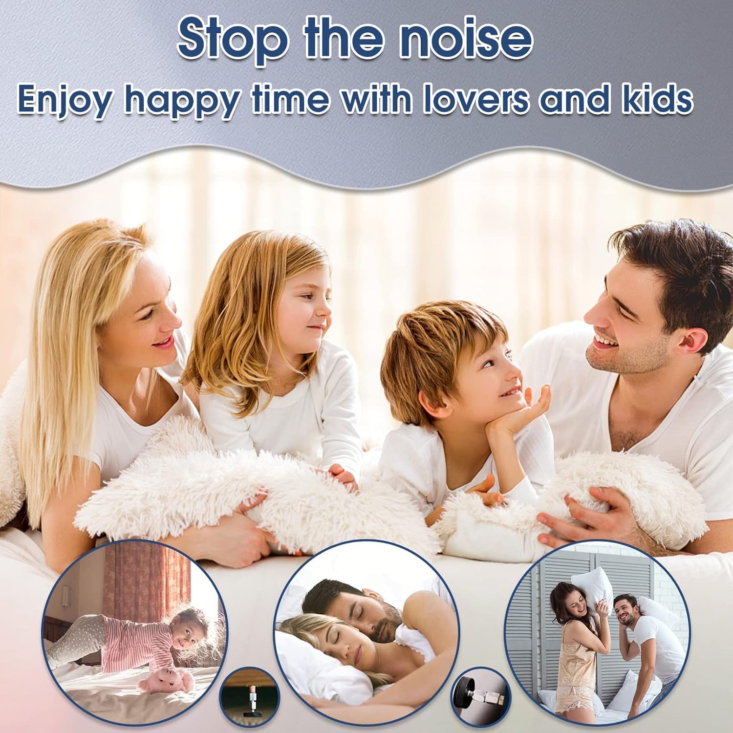 SOLIPECT 4PC Headboard Stoppers for Wall,Adjustable Bed Frame Anti-Shake Tool, Stop Headboard Movement, Protect The Wall from Banging(30-112mm)