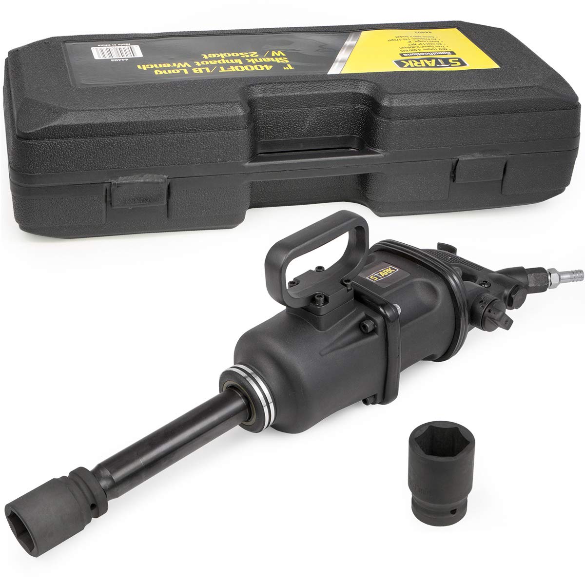 Stark USA 1" Air Impact Wrench Gun Long Shank Pneumatic Truck Mechanics Socket 38mm & 41mm Set Heavy Duty Truck Trailer Case