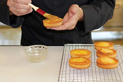 Matfer Bourgeat Natural Pastry and Basting Brush, Flat, Commercial Grade with Exoglass Handle, 1 1/2"