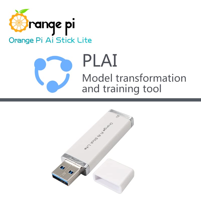 Orange Pi AI Stick Lite Microcontroller with PLAI Neural Network Artificial Intelligence Computing Model Transformation Tools (White)