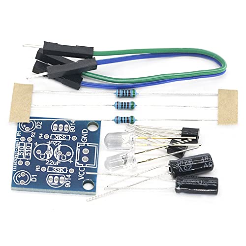MHT11 Simple 5MM LED Flash DIY Kits DC 3V-14V Circuit Electronics Suite 1.6mm Parts for Arduino Blinking Flashing Kit