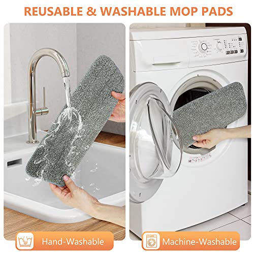 Microfiber Spray Mop Pads, Compatible with Swiffer PowerMop (5 Pack), Reusable Washable Floor Mop Pads Replacement 15.7 x 5.1 inch Dry Wet Mop Pads Refills for Home Kitchen Commercial Floor Cleaning