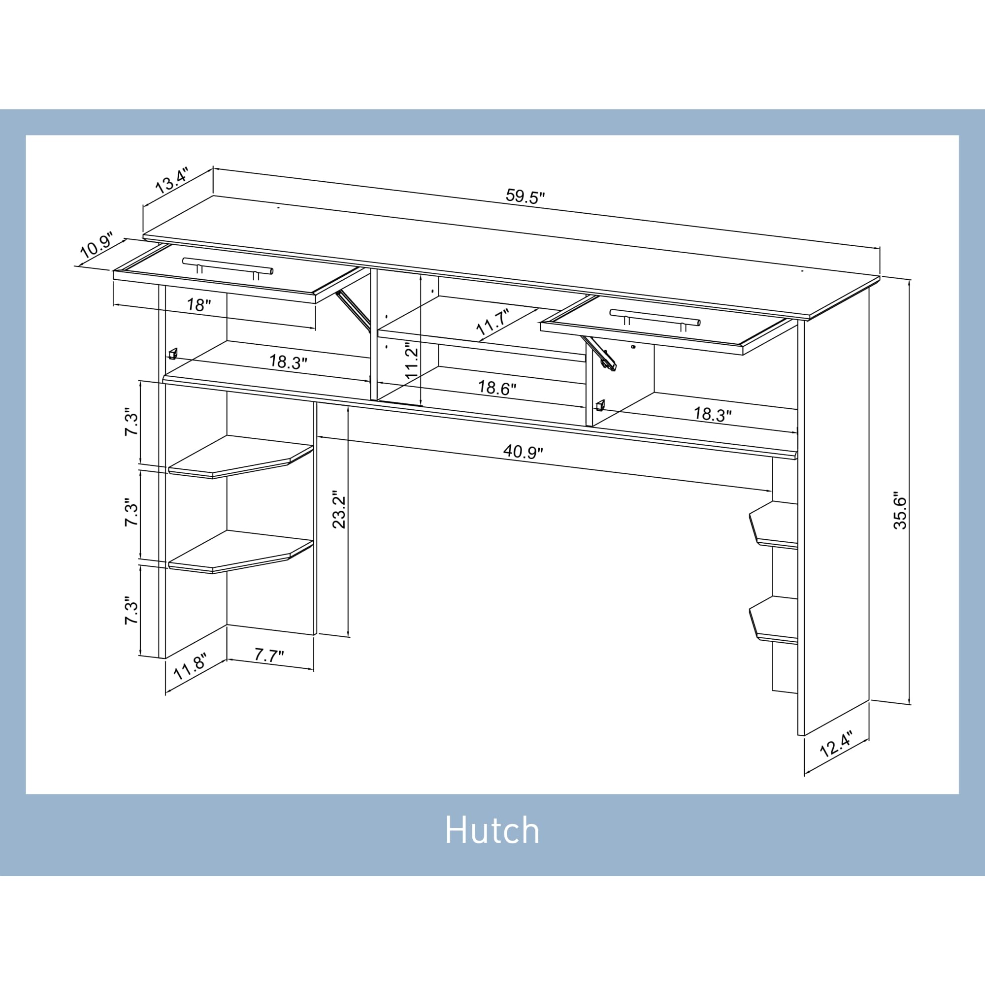 Realspace® Koru 60"W Hutch For Koru L-Shaped Or Straight Computer Desks, Natural Oak