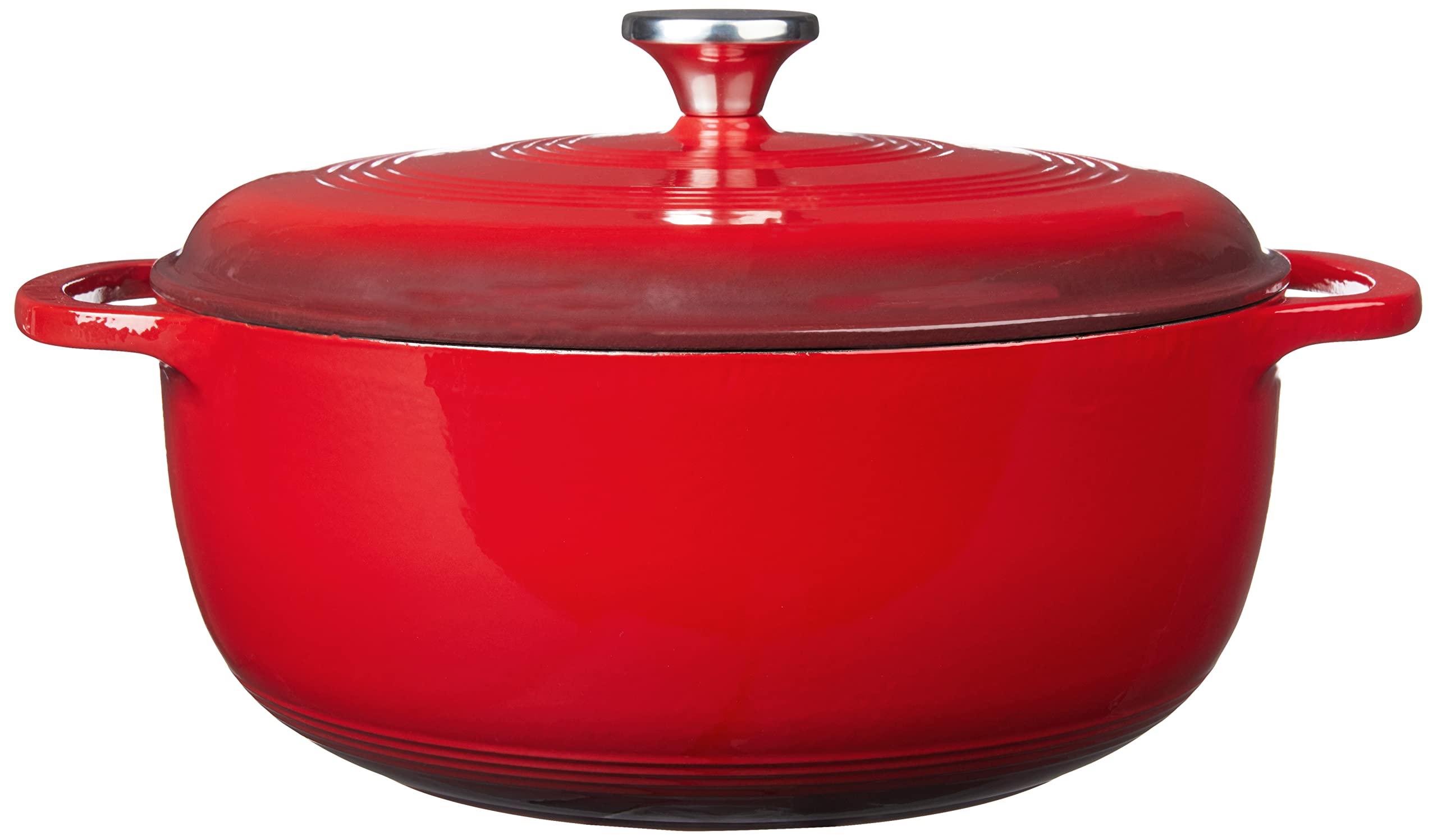 Lodge EC7D43 Enameled Cast Iron Dutch Oven, 7.5-Quart, Island Spice Red & Enameled Cast Iron and Stoneware Care Kit, 12 oz