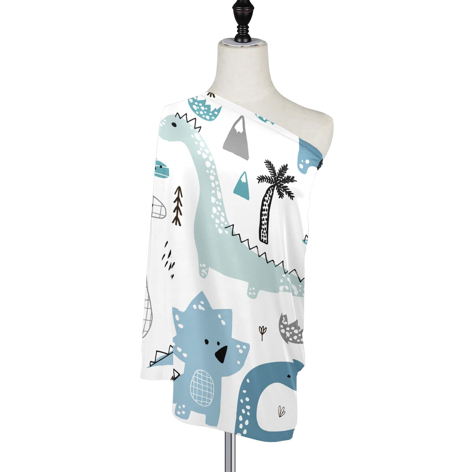 Nursing Cover Breastfeeding Scarf Cute Dinosaurs(k1)-for Baby Car Seat Covers, Stroller Cover, Carseat Canopy(228vb2b)