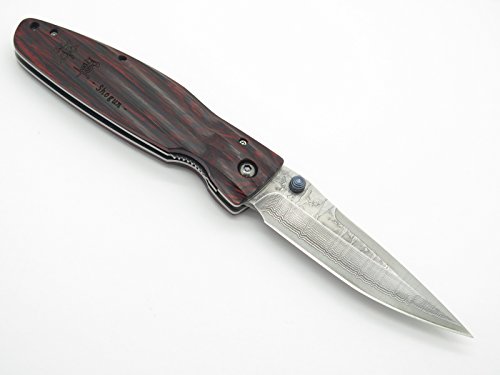 Mcusta Seki Japan Leyasu MC-183D Red Shogun VG-10 Damascus Folding Hunter Knife