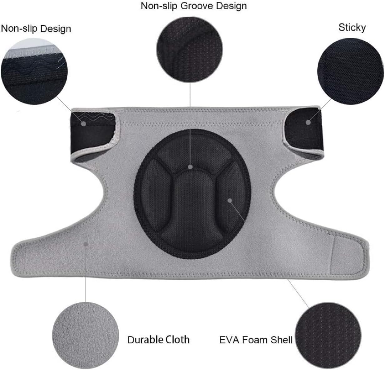 JYSW Knee Pads Comfortable Non-Slip, Thick Extra Foam Cushion for Scrubbing Floors, Gardening, Yoga & Construction, Soft Inner Liner, Strong Double Straps and Adjustable Easily