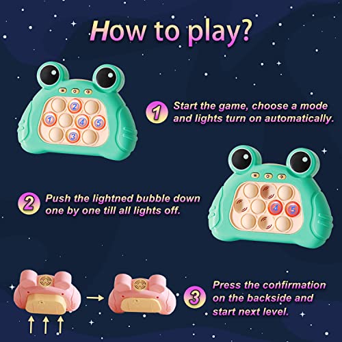 Quick Push Console with Instant Sound Feedback | Handheld Fast Speed Pushing Game | Pop The Target Interactive Educational Sensory Fidget Toy for Kids Adults | Fun Gift for Children 3-12