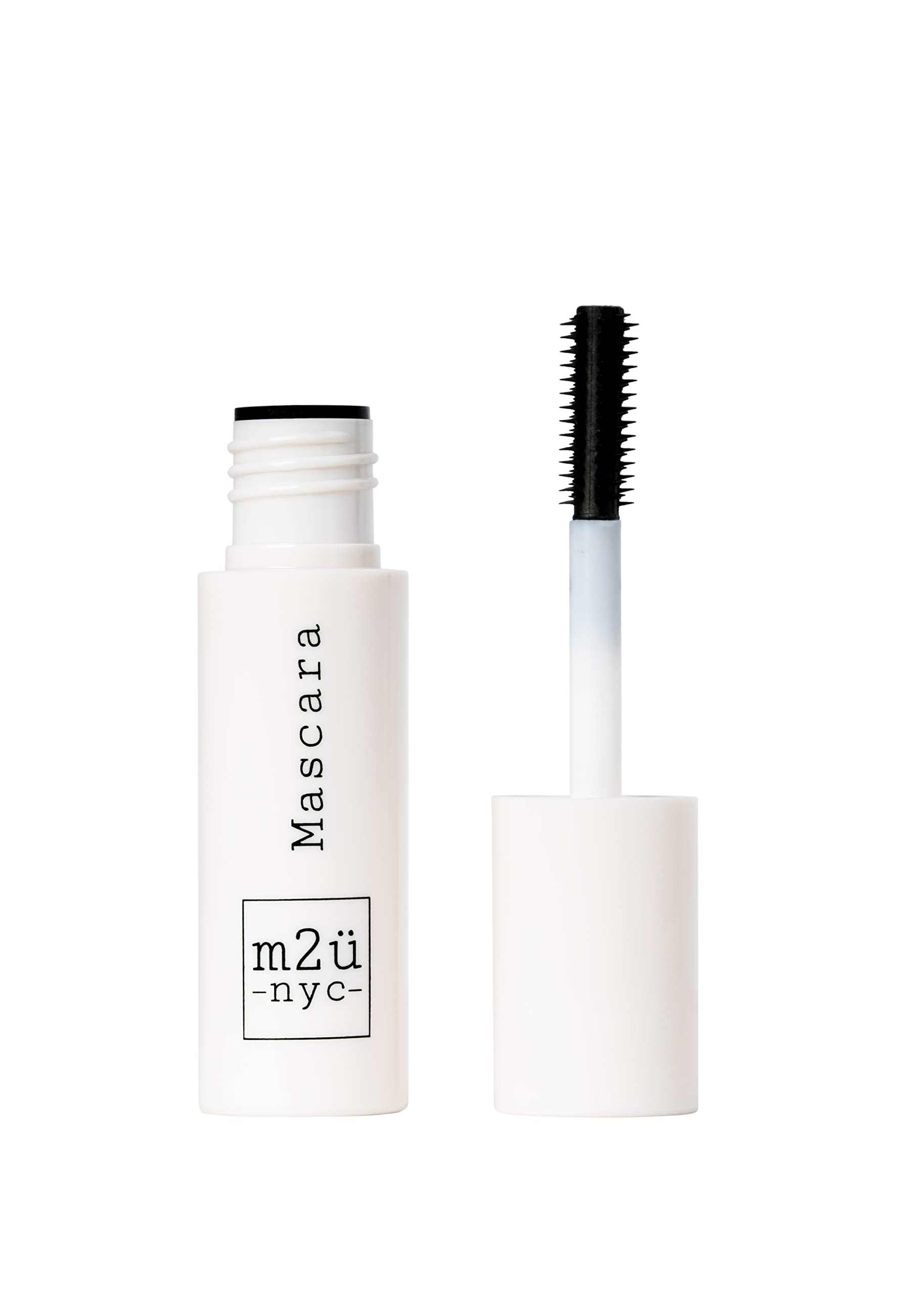 M2U NYC Voluminous Mascara, Tubing Mascara, Voluptuous Volume, Intense Length, Feathery Soft Full Lashes, Lengthening, No Flaking, No Smudging, No Clumping, Water Resistant, Black (0.06 FL Oz, Black)